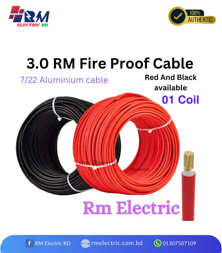 BYA (3.0 RM) Red and Black Home House Wiring Aluminium Cables-Fireproof ...