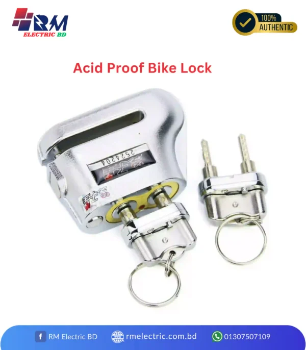 Disc Lock Anti Acid Proof Heavy Duty Double Key Motorcycle Lock ...